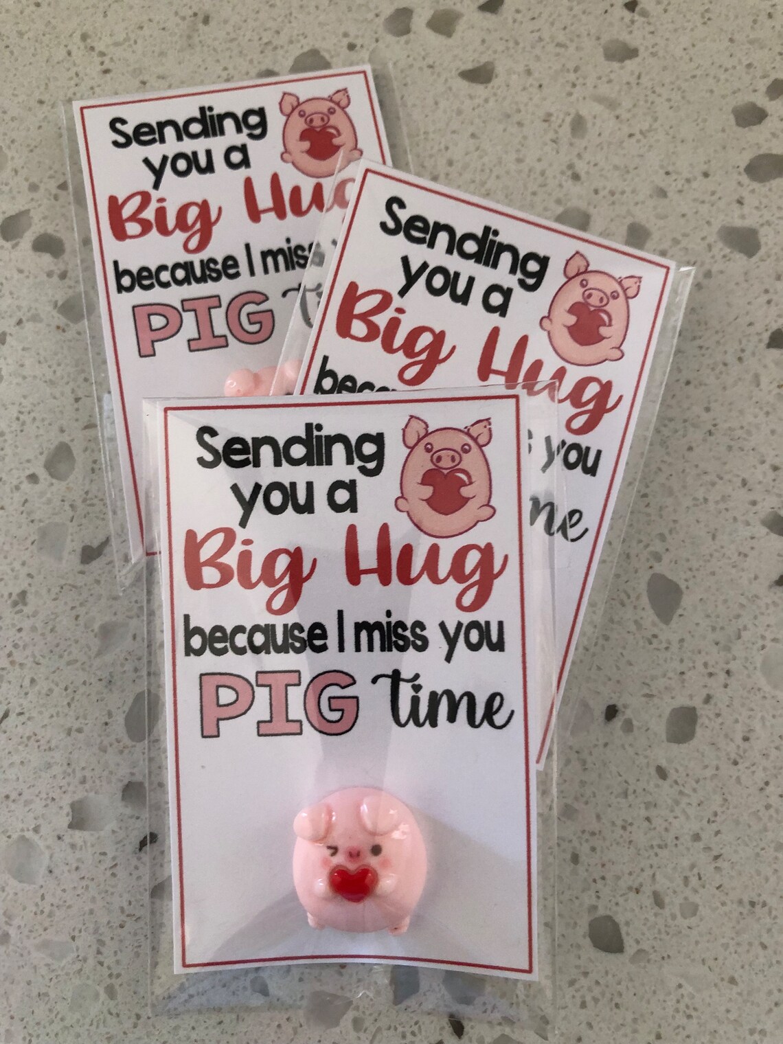 Missing You PIG TIME!- Mini Piggy Good Luck Charm, Tiny Hog Pig Gift ...