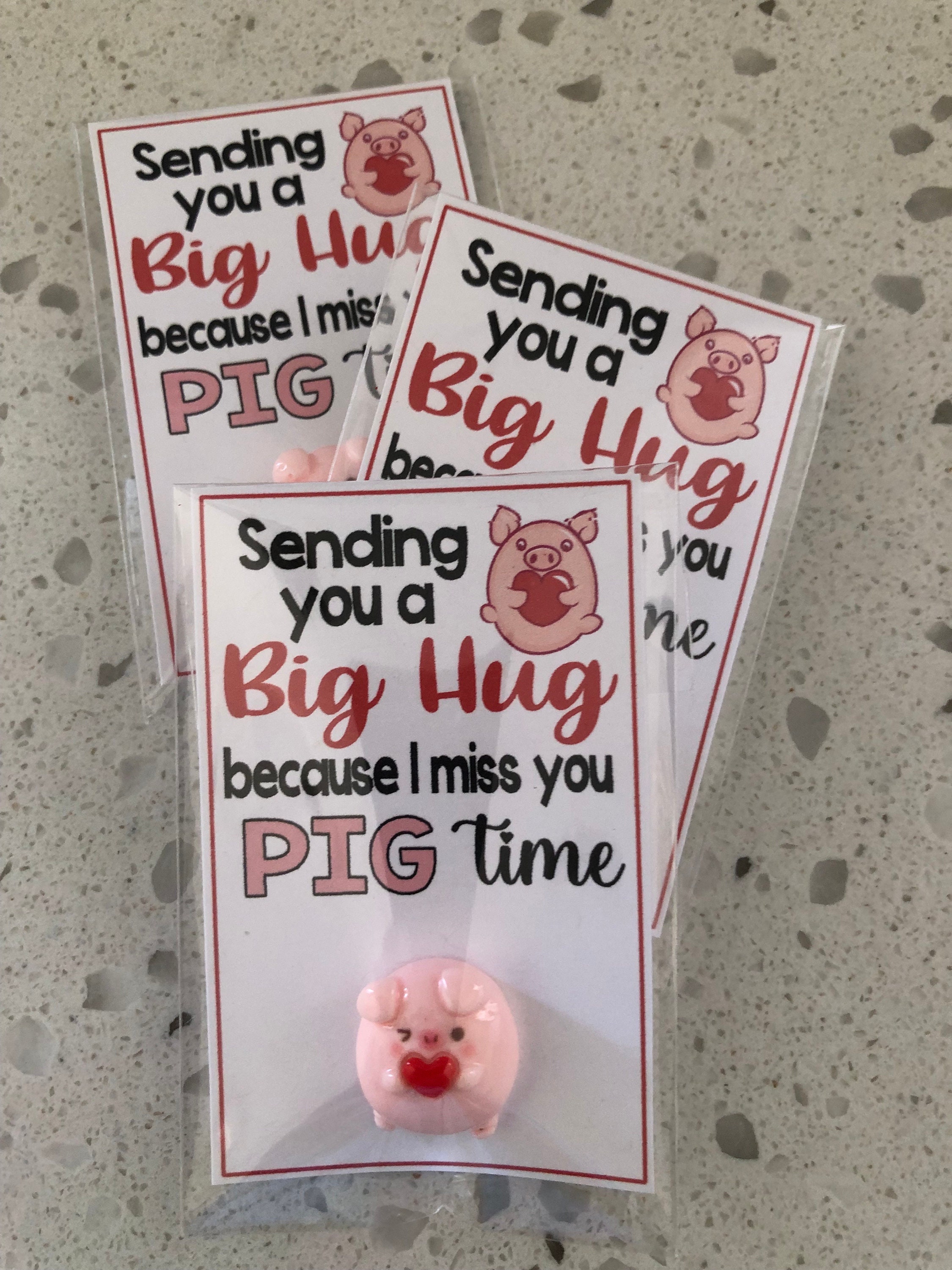Missing You PIG TIME!- Mini Piggy Good Luck Charm, Tiny Hog Pig Gift ...