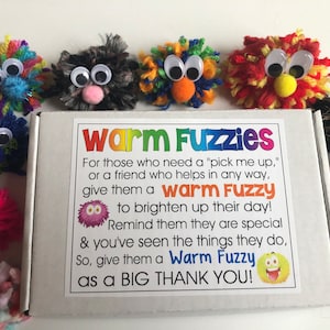 WARM FUZZIES -box With Poem & Filled With Large Critters- , Classroom ...