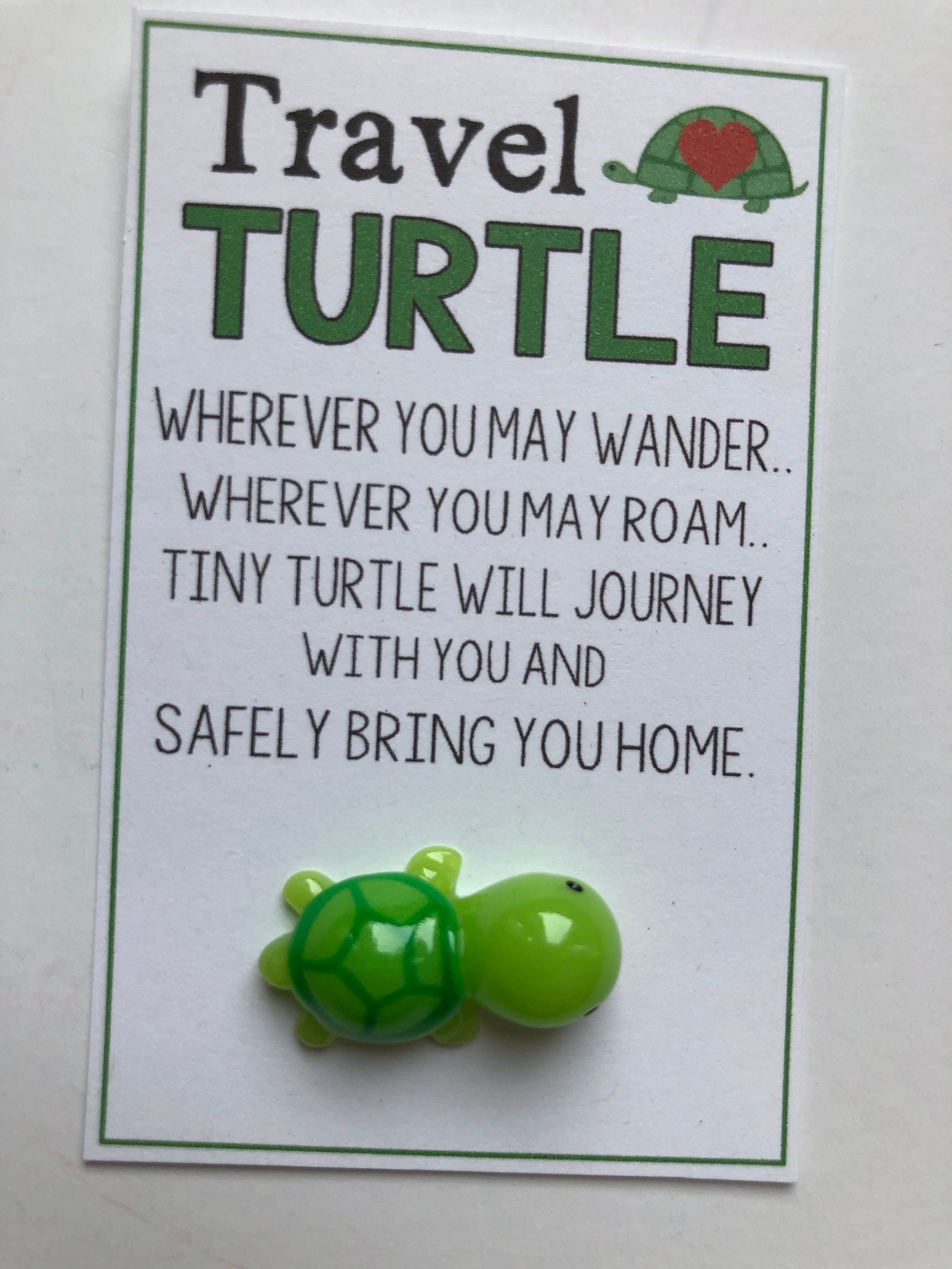 TRAVEL TURTLE Mini Adorable Turtle, Good Luck Charm, Safe Travels, Tiny ...