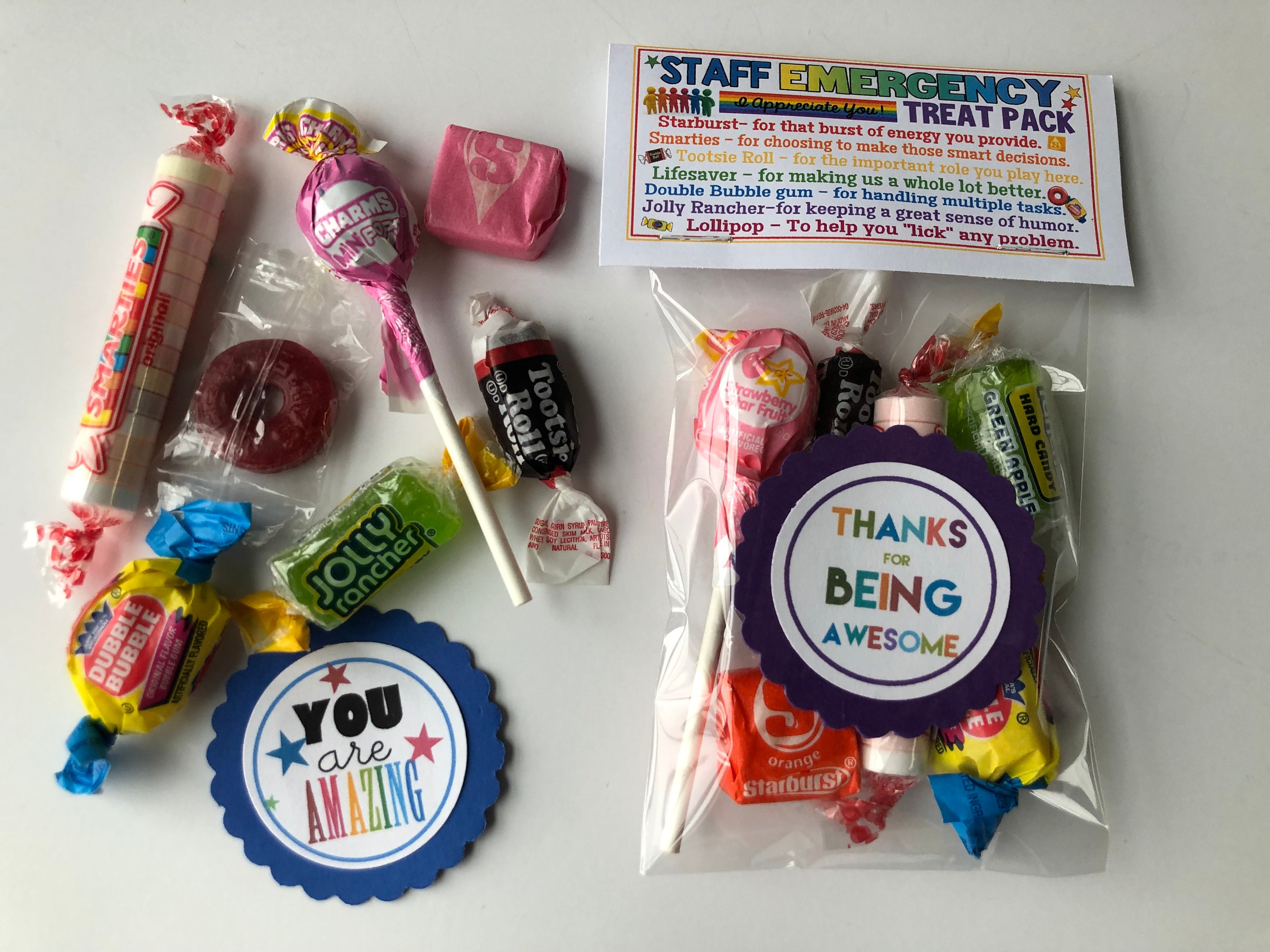 STAFF Emergency Treat Pack sweet Thoughts Goody Bag Happy - Etsy