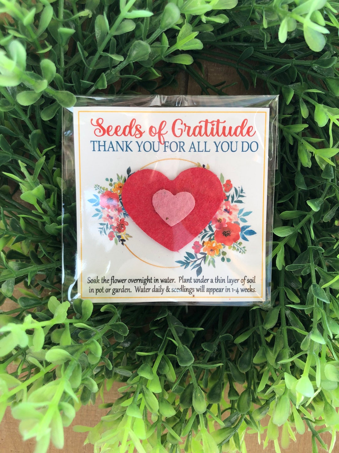 SEEDS of GRATITUDE - Red/pink - Bloomin' Plantable Seed Paper Gift Bags ...