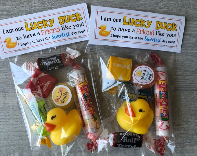 I Am One LUCKY DUCK! - Sweet Thoughts Thank You Goodie Bag ...