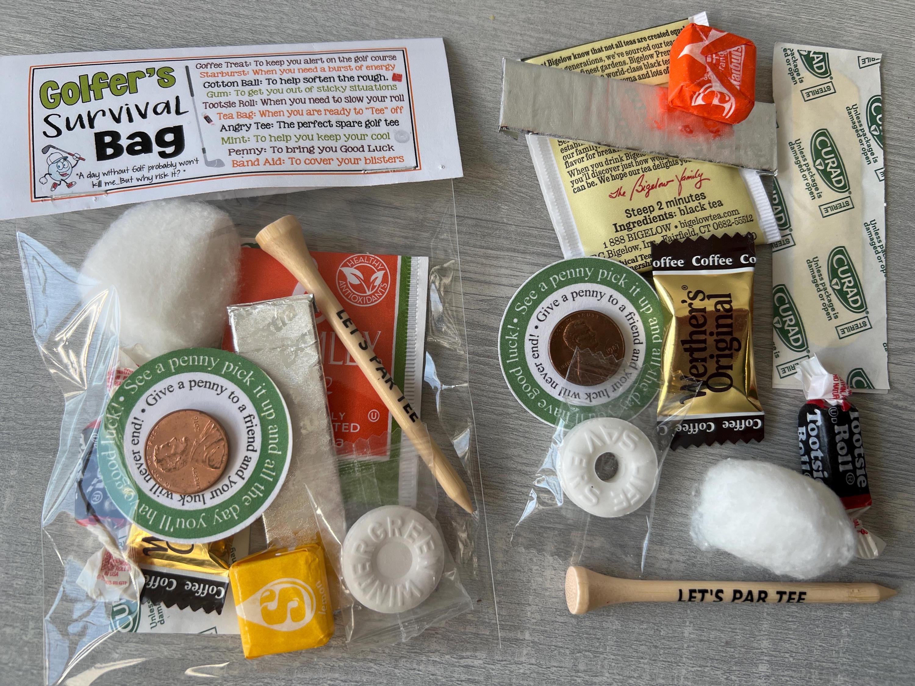GOLFER'S Survival Bag -golfing Goody Bag, Friends, Golf Tournament ...