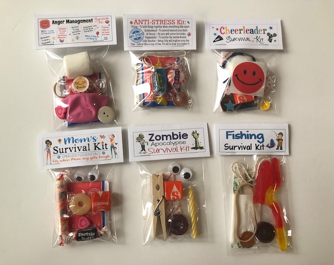 SURVIVAL KITS, Gag Gift Bags, Hilarious Birthday, White Elephant ,silly ...