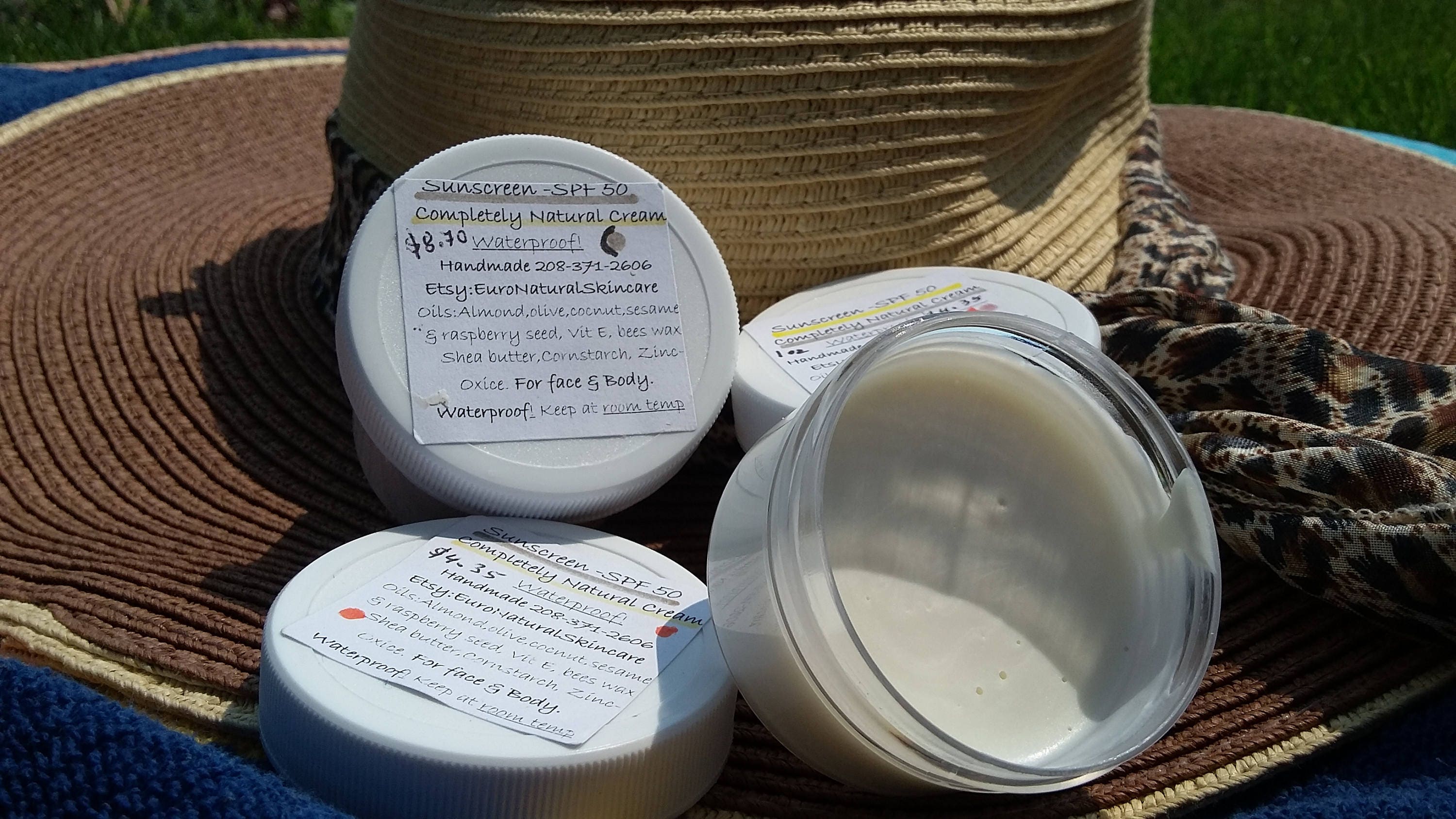 Completely Natural Sunscreen Cream SPF 50 - Etsy
