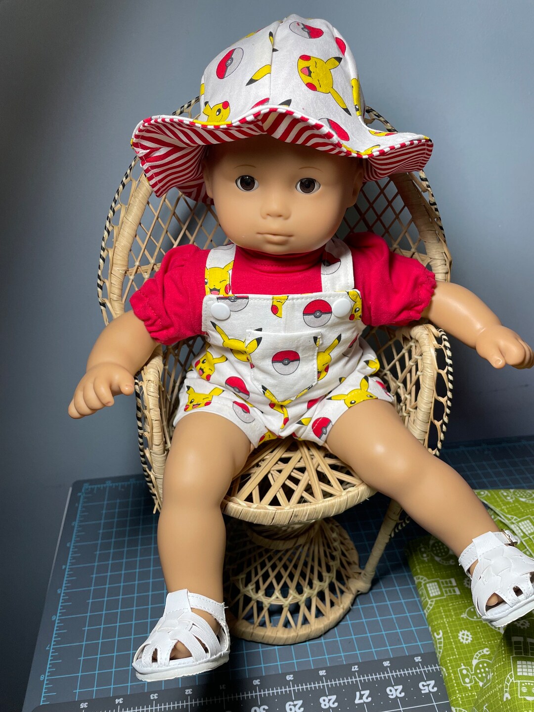 15 Inch Doll Like Bitty Baby Doll Cotton Shortalls With Shirt and ...