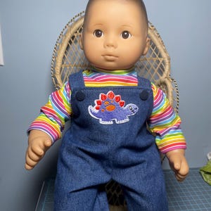 15 Inch Doll Like Bitty Baby Boy Denim Overalls With Shirt - Etsy