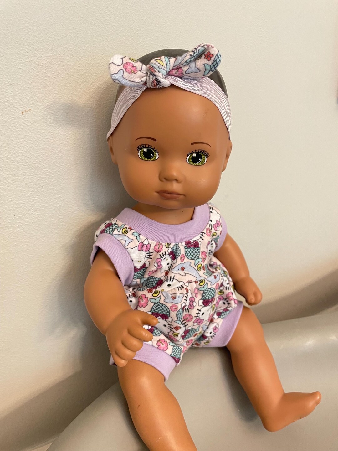 13 Inch Doll Like Bitty Baby Splash Doll Knit One Piece Romper and ...