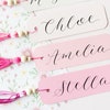Personalized Bookmarks, Calligraphy Bookmarks, Custom Tassel Bookmarks ...
