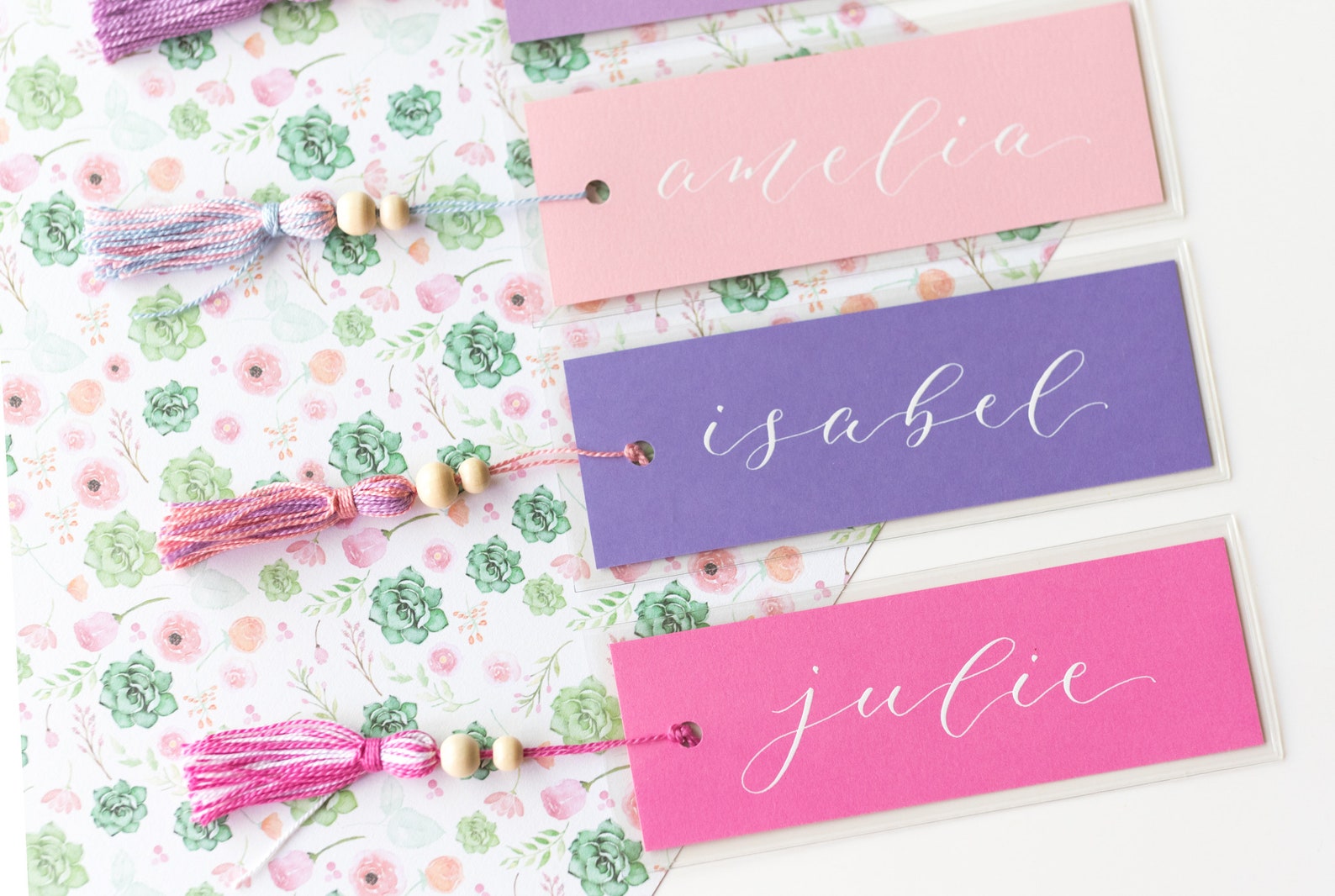 Personalized Bookmarks Custom Bookmarks Calligraphy - Etsy