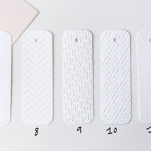 Handmade Embossed Bookmarks, Custom Bookmarks, Patterned Bookmarks ...