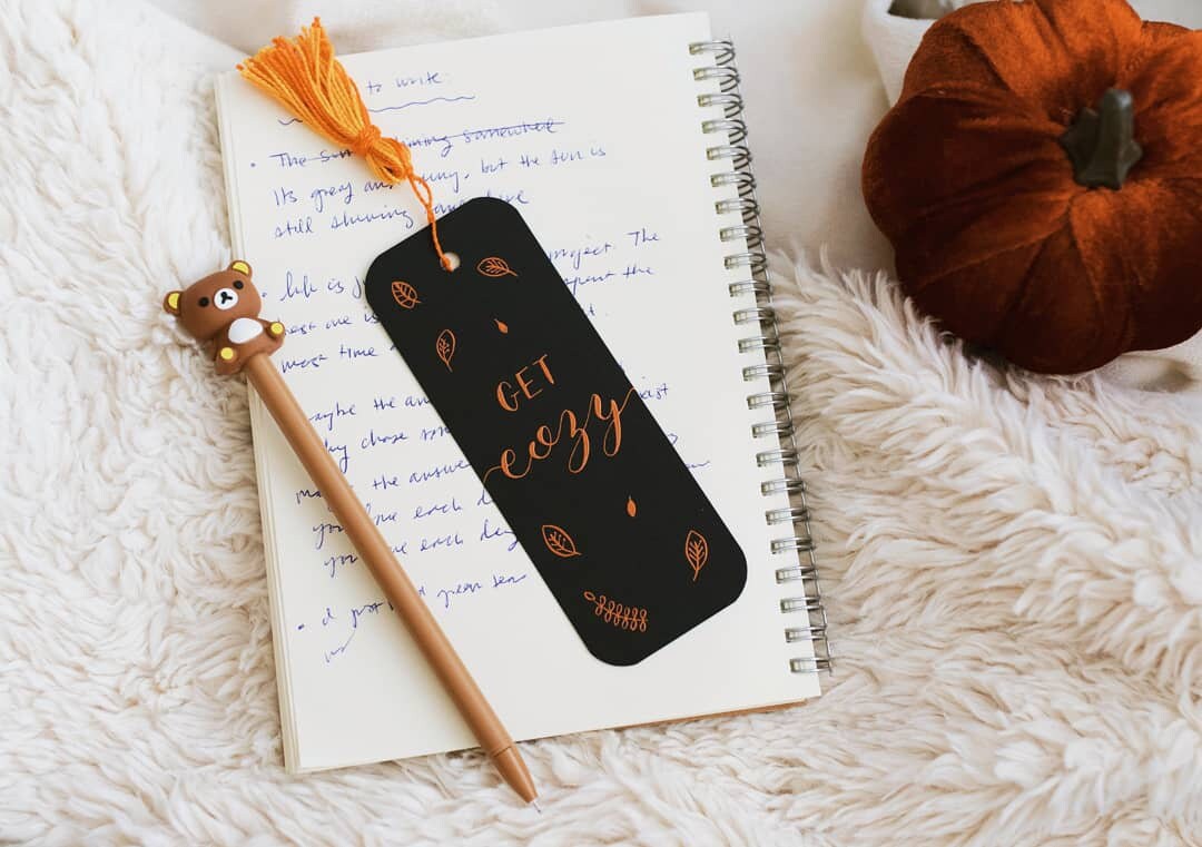 Autumn Bookmark With Tassel, Custom Bookmark, Calligraphy Bookmark ...