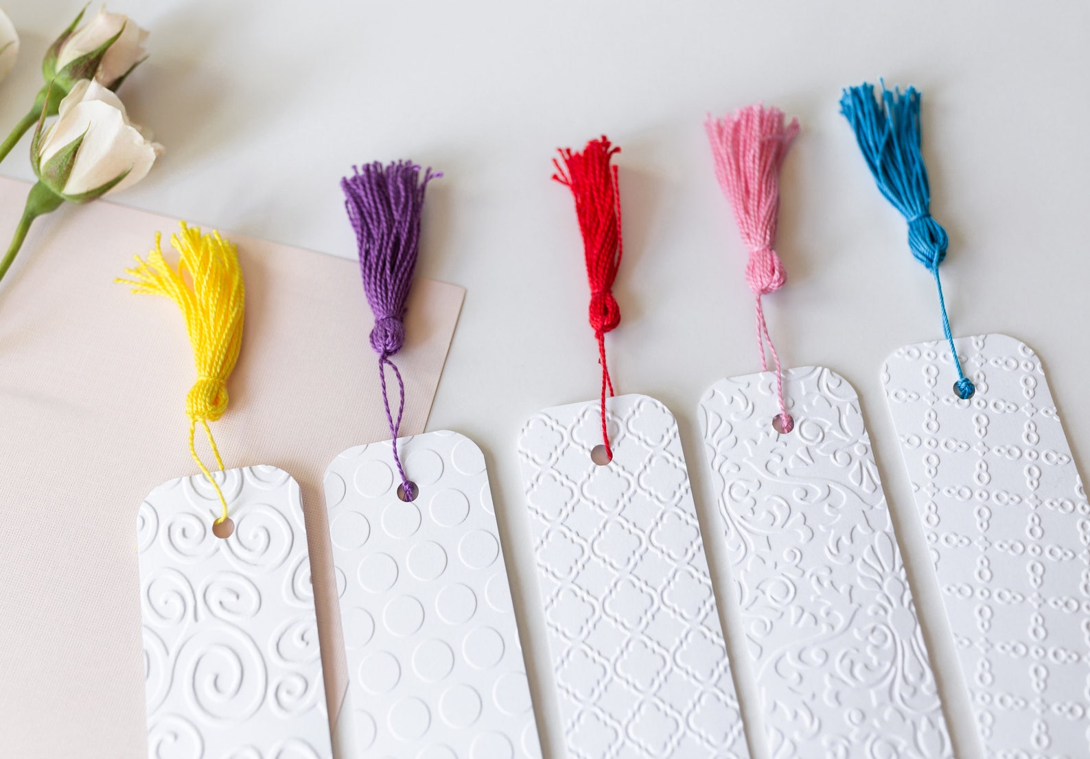 Handmade Embossed Bookmarks Custom Bookmarks Patterned - Etsy