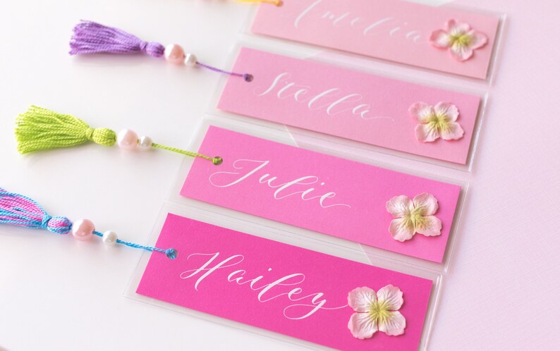 Customized Bookmarks Personalized Bookmark Handmade - Etsy