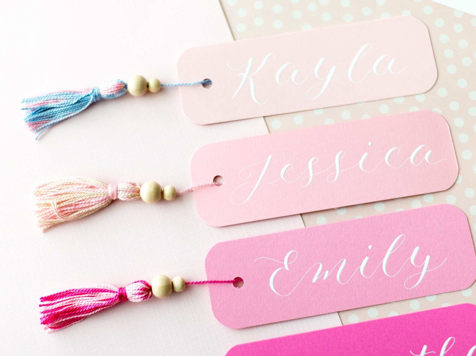 Personalized Bookmarks, Calligraphy Bookmarks, Custom Tassel Bookmarks ...