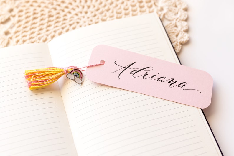 Custom Bookmarks, Calligraphy Bookmarks, Personalized Bookmarks ...