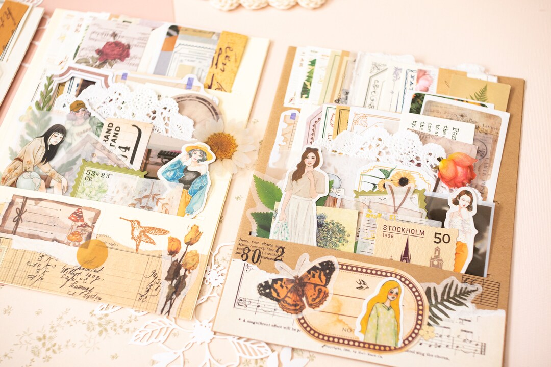 Stationery Ephemera Pack, Stationery Ephemera Kit, Junk Journaling Kit ...