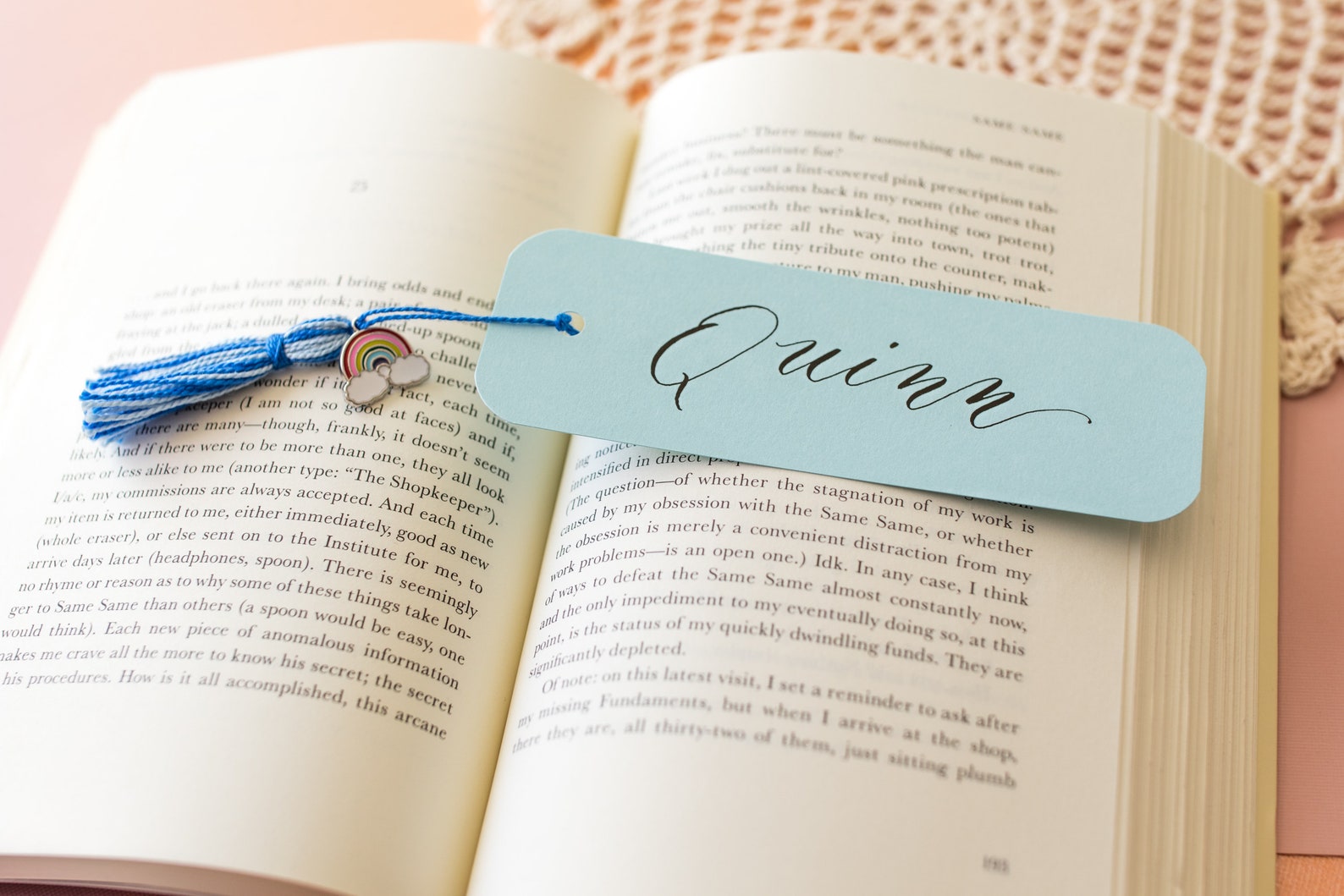 Custom Bookmarks, Calligraphy Bookmarks, Personalized Bookmarks ...