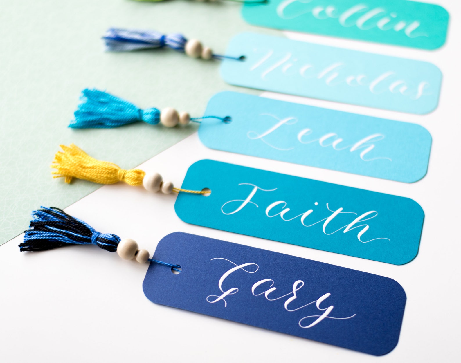 Personalized Bookmarks, Calligraphy Bookmarks, Custom Tassel Bookmarks ...