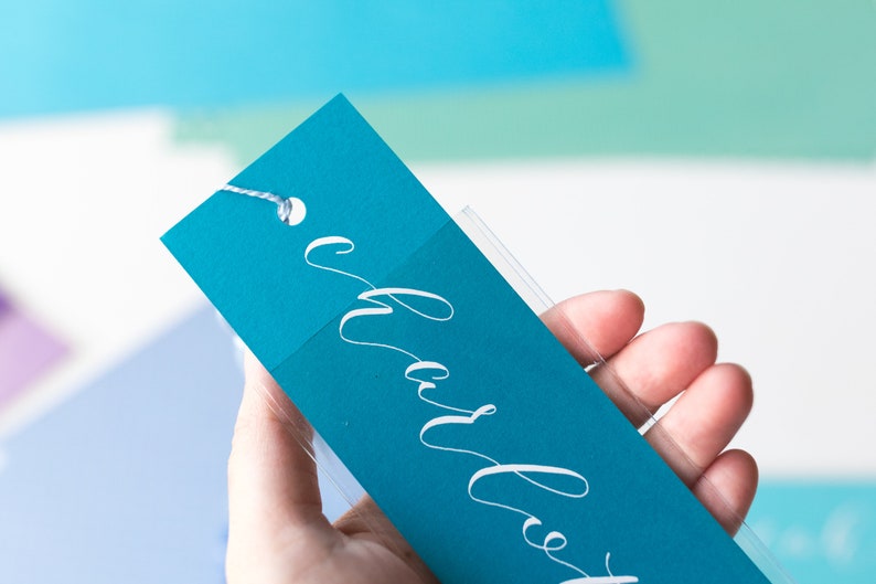 Personalized Bookmarks Calligraphy Bookmarks Beaded Tassel | Etsy