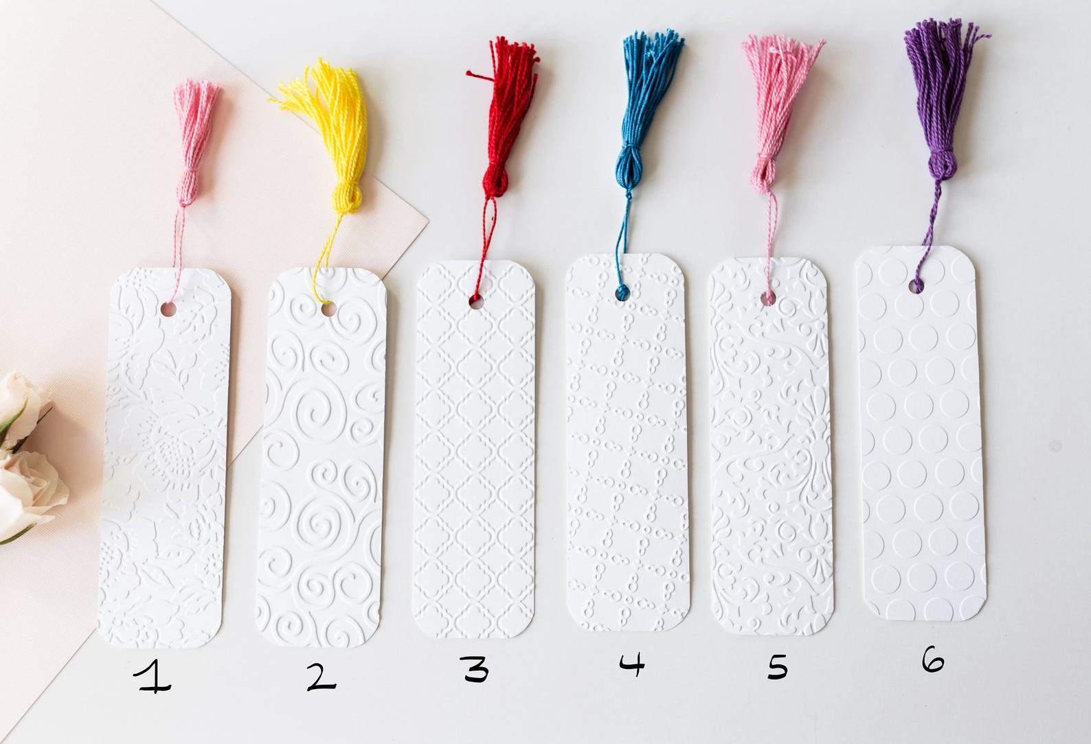 Handmade Embossed Bookmarks Custom Bookmarks Patterned - Etsy