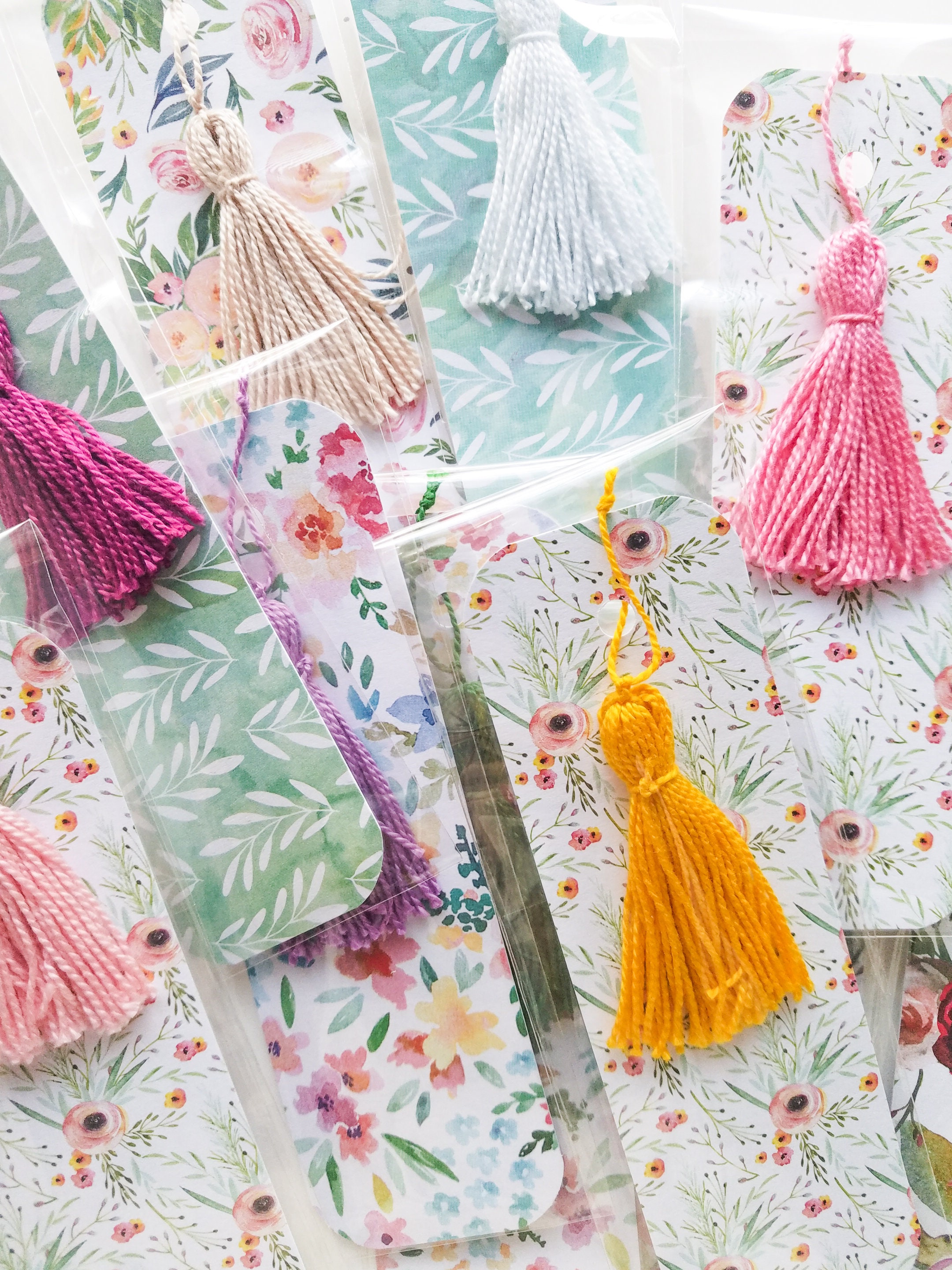 Floral Tassel Bookmarks Cute Bookmarks Pretty Bookmarks | Etsy