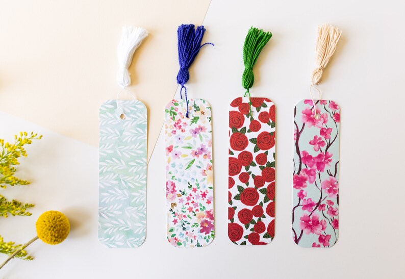 Floral Tassel Bookmarks Cute Bookmarks Pretty Bookmarks | Etsy