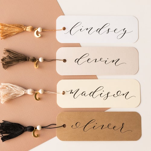 Personalized Bookmarks Calligraphy Bookmarks Custom Tassel - Etsy
