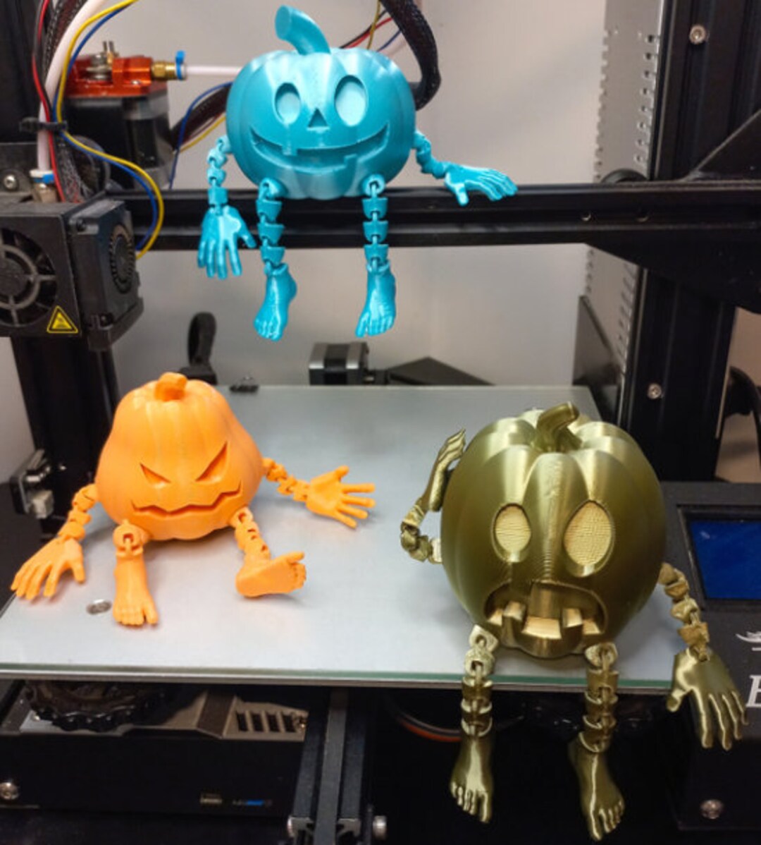 Cute Articulated 3D Printed Spooky Pumpkins - Etsy