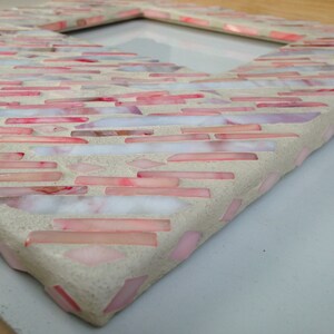 Pretty in Pink Picture Frame, Stained Glass, Mother of Pearl - Etsy