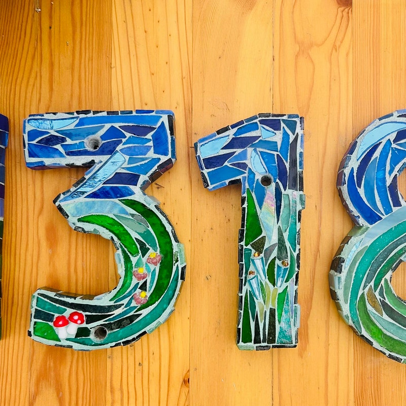 Mosaic Numbers - Etsy