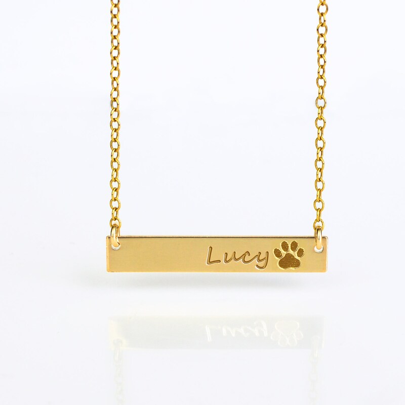 Dog Name Necklace - Etsy
