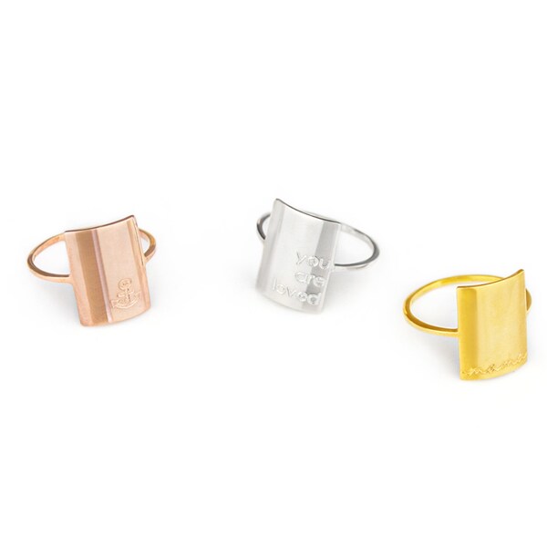 Rectangle Ring - Etsy