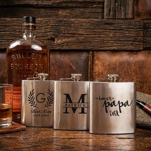 Personalized Hip Flask – Custom Stainless Steel Flasks | Men's 50th ...