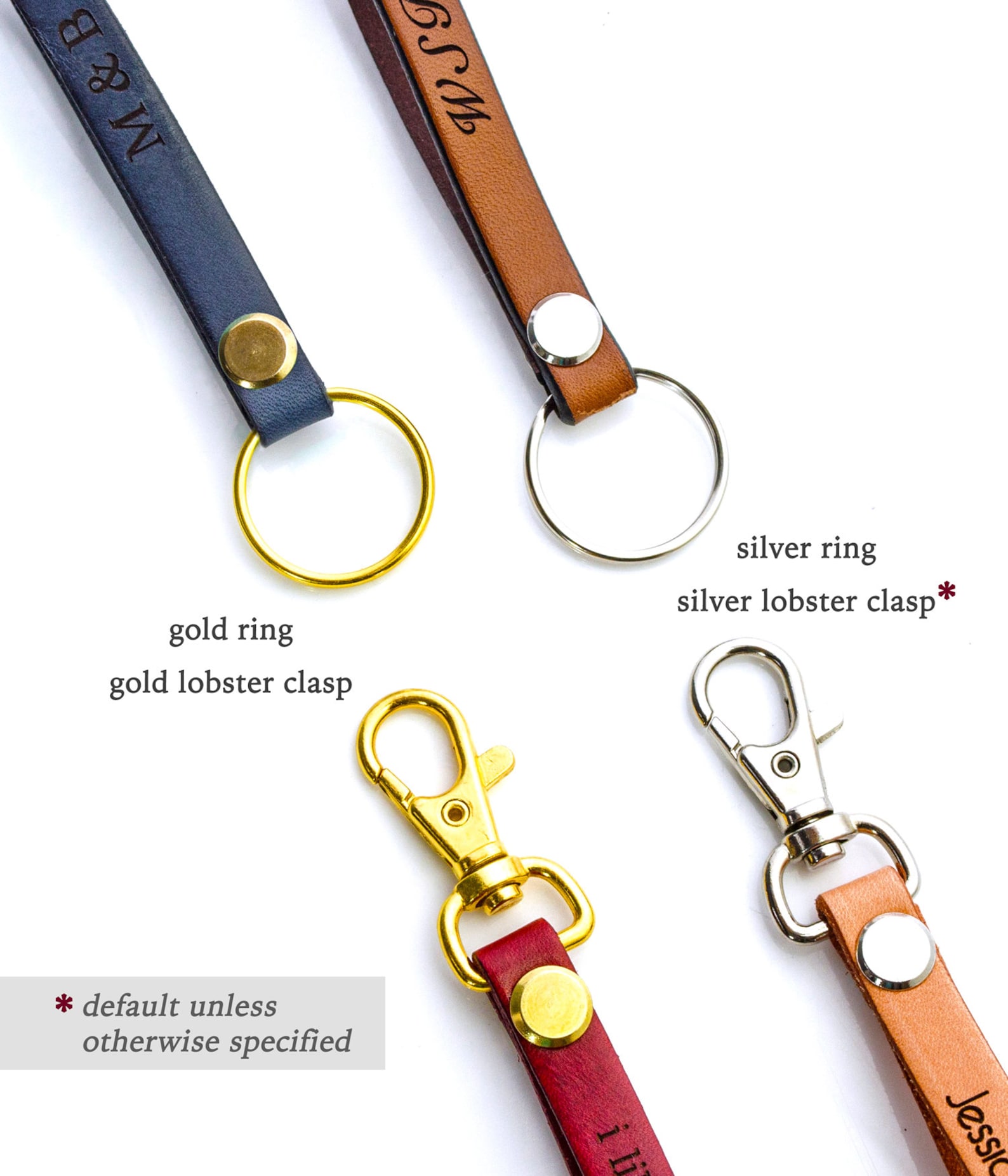 Personalized Leather Keychain Custom Engraved Leather Key | Etsy