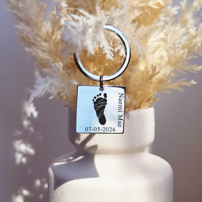 Handprint Keychain - Etsy