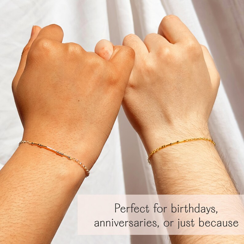 Custom Morse Code Bracelet • Personalized Jewelry With Secret Message ...
