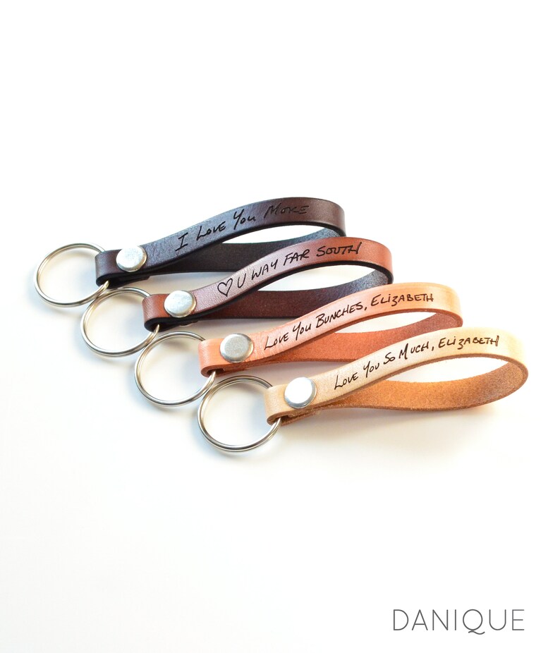 Personalized Leather Keychain Custom Engraved Leather Key - Etsy