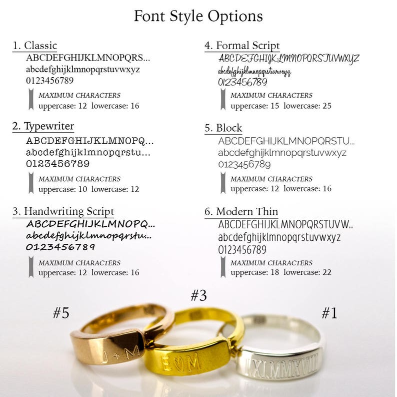 Personalized Name Ring Custom Engraved Ring Name Bar Ring | Etsy