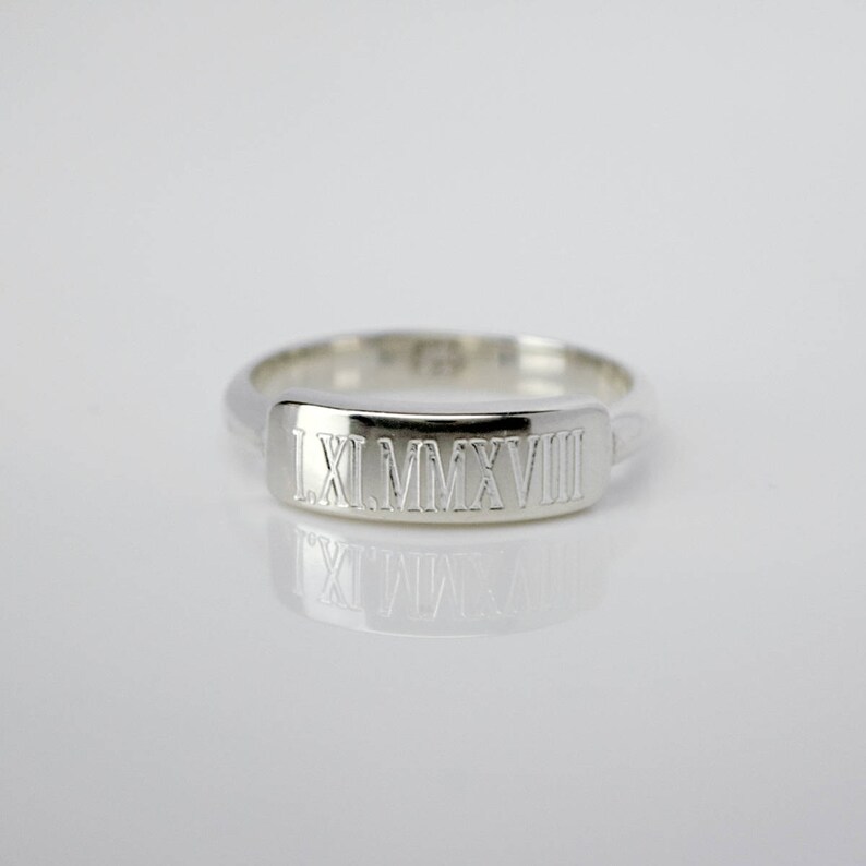 Personalized Name Ring Custom Engraved Ring Name Bar Ring | Etsy