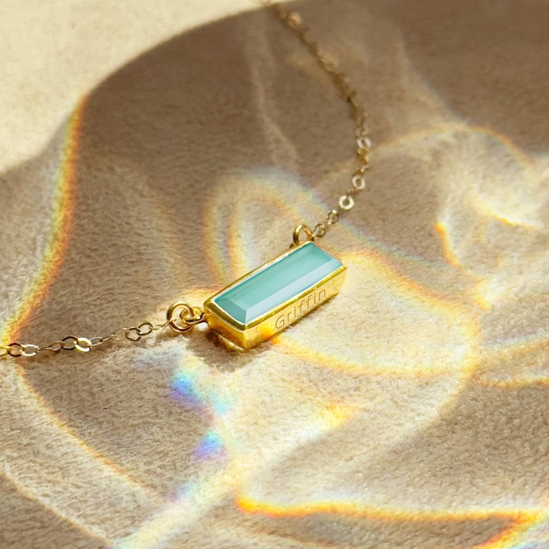 Aqua Chalcedony Gold Ring - Etsy