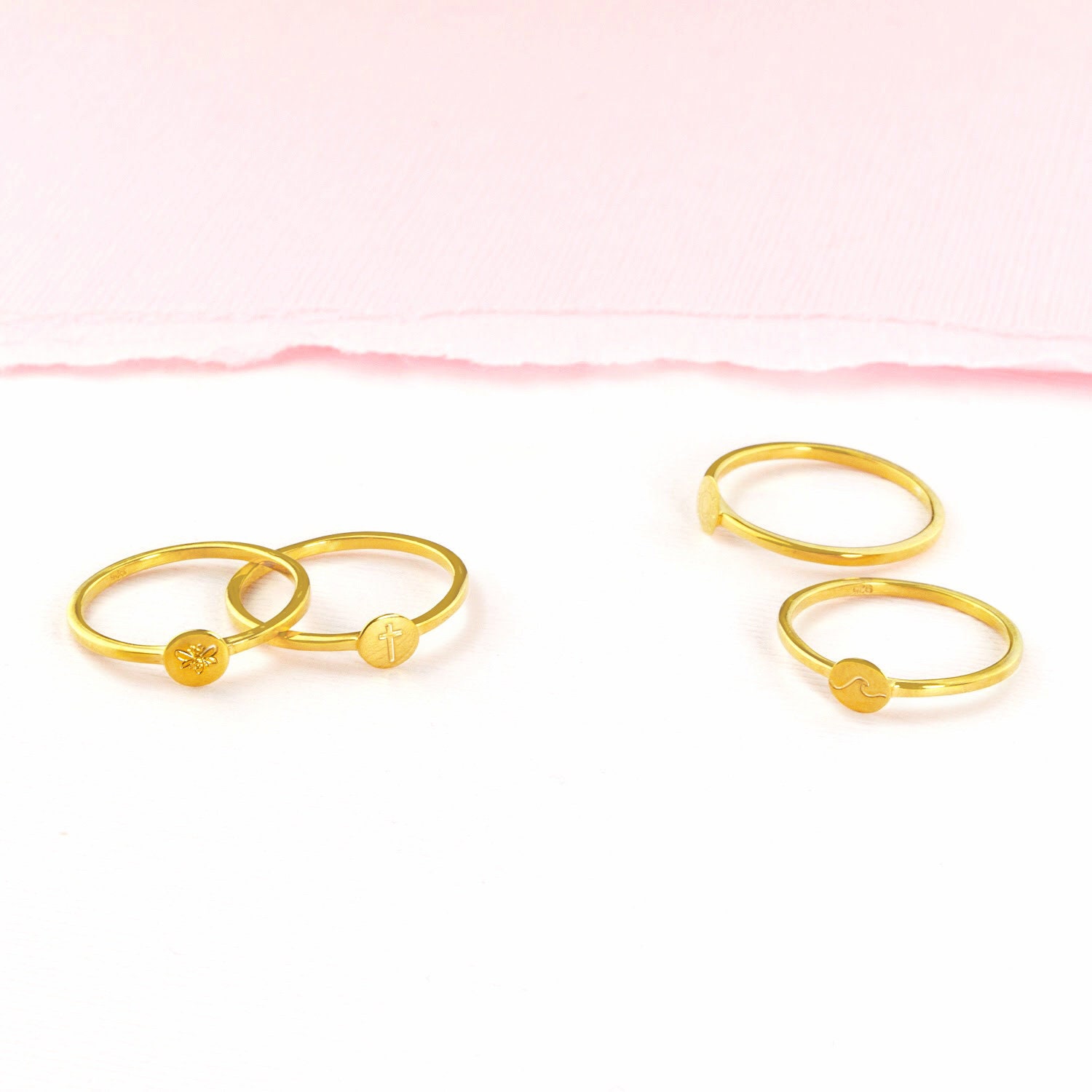 Custom Dainty Symbol Ring, Personalized Minimalist Engraved Ring ...