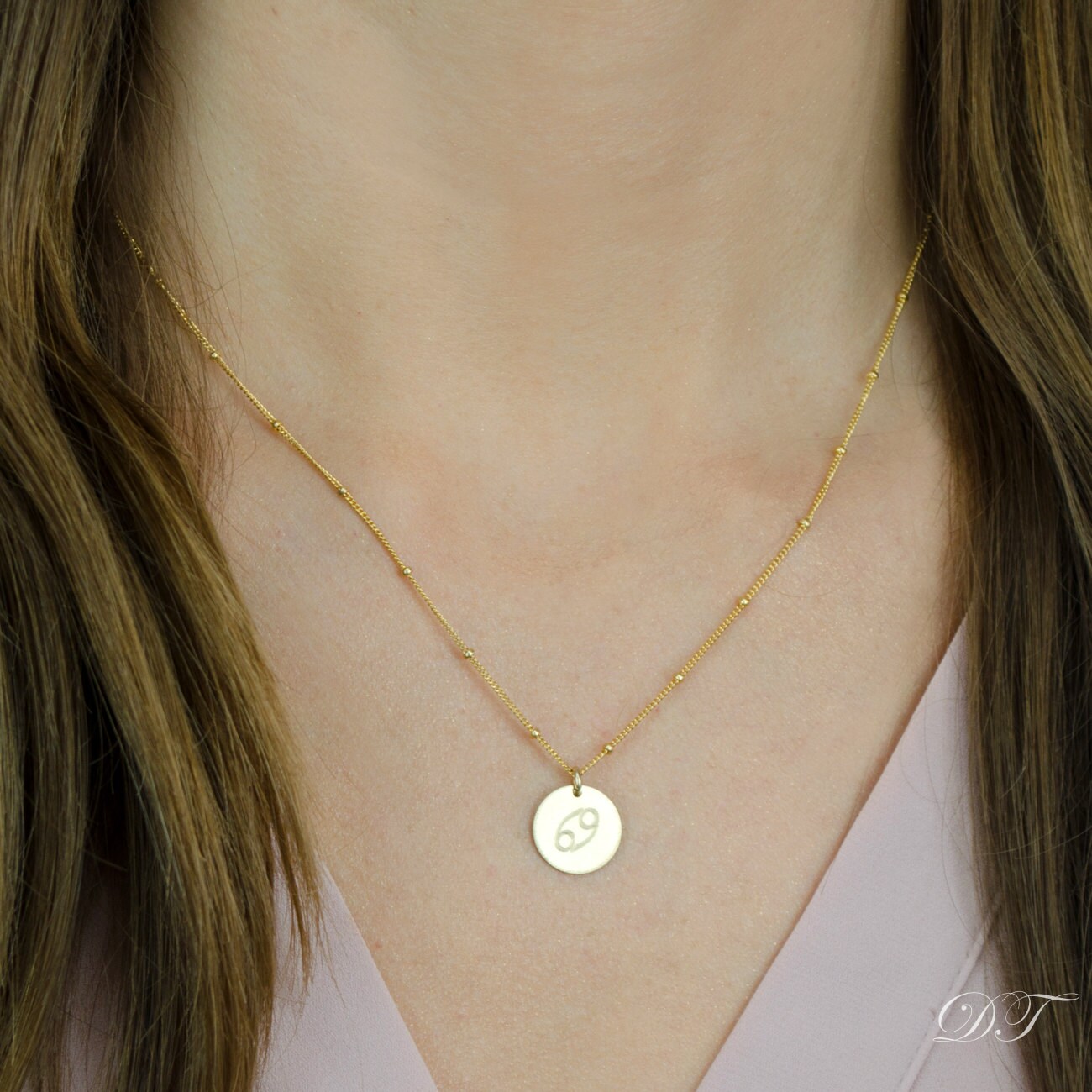 Zodiac Necklace, Birth Sign Charm Necklace, Rose Gold Silver, Star Sign ...