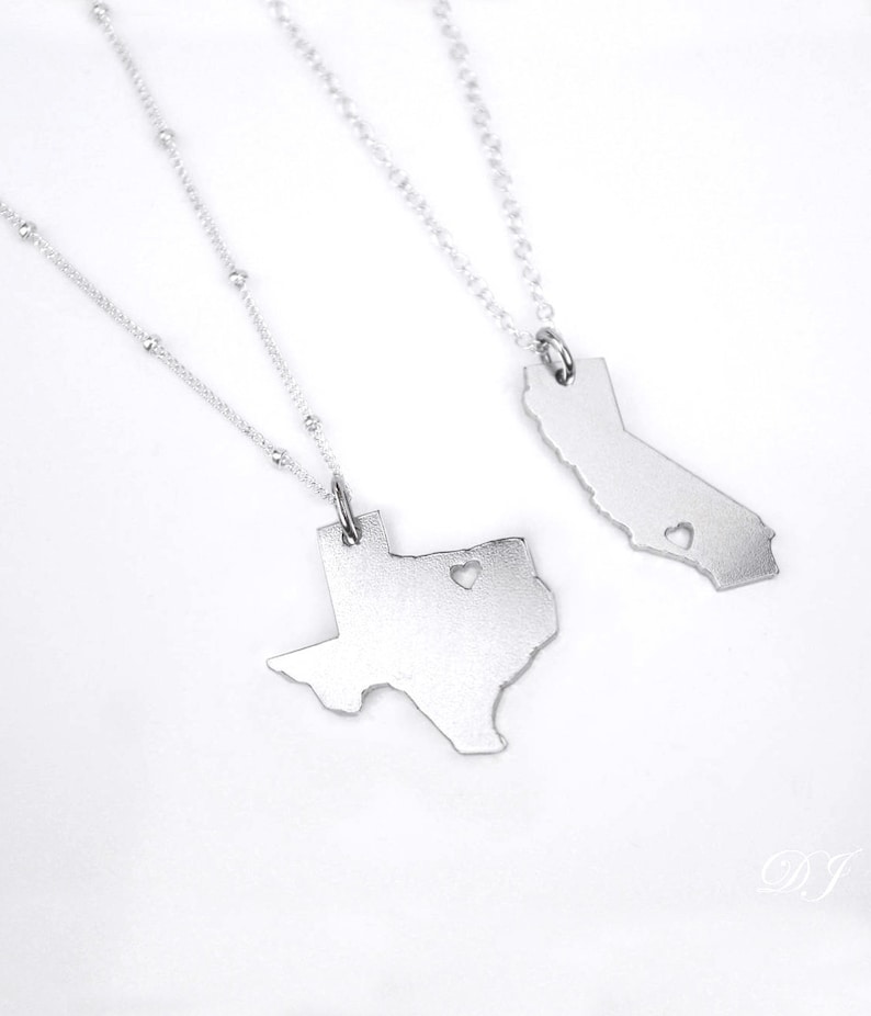 Personalized State Necklace, ANY City State Jewelry, Home State ...