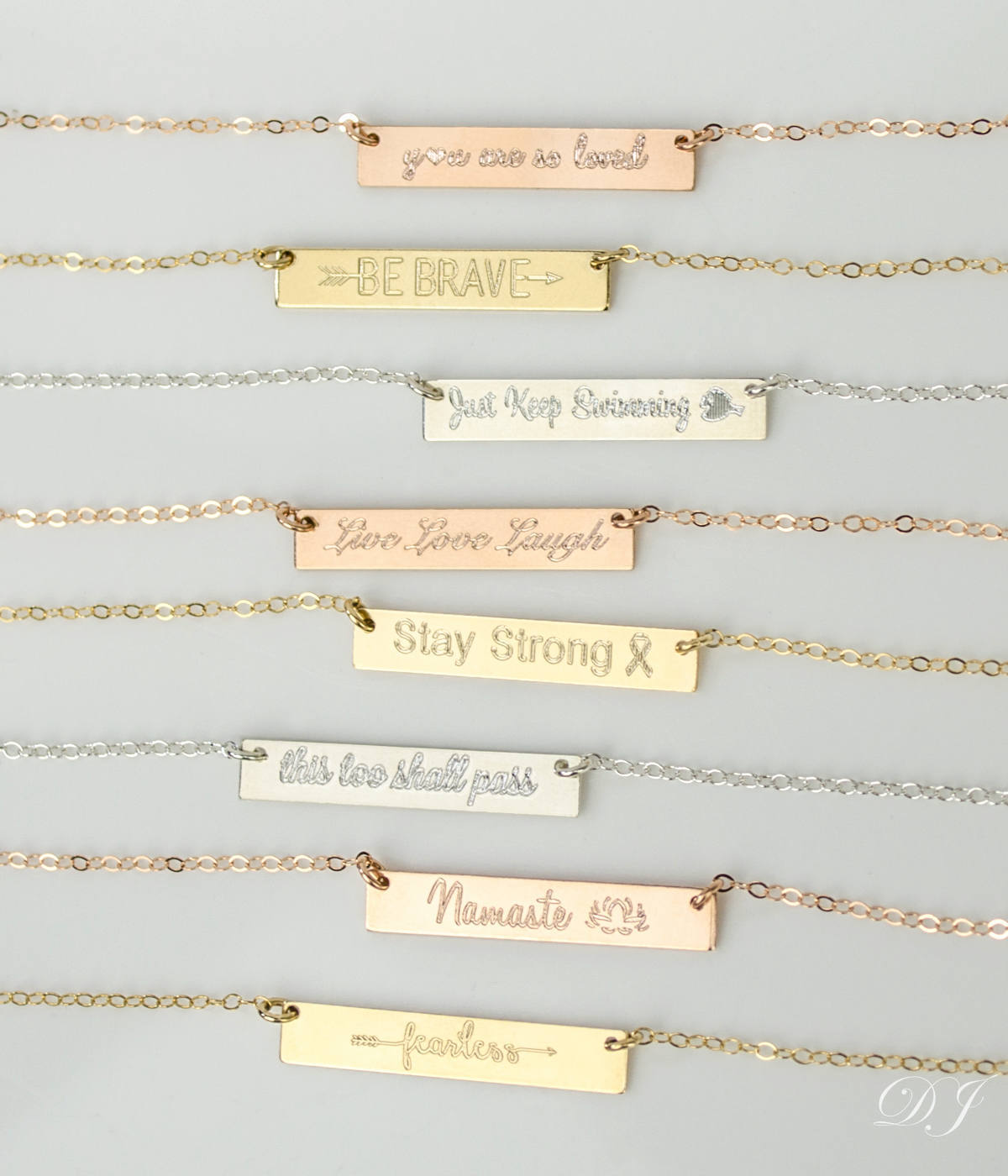 Stay Strong Necklace Inspirational Quote Awareness Ribbon - Etsy