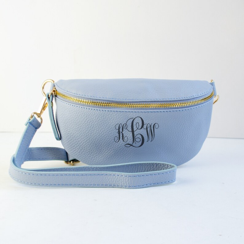 Custom Engraved Genuine Leather Crossbody Fanny Pack, Personalized ...