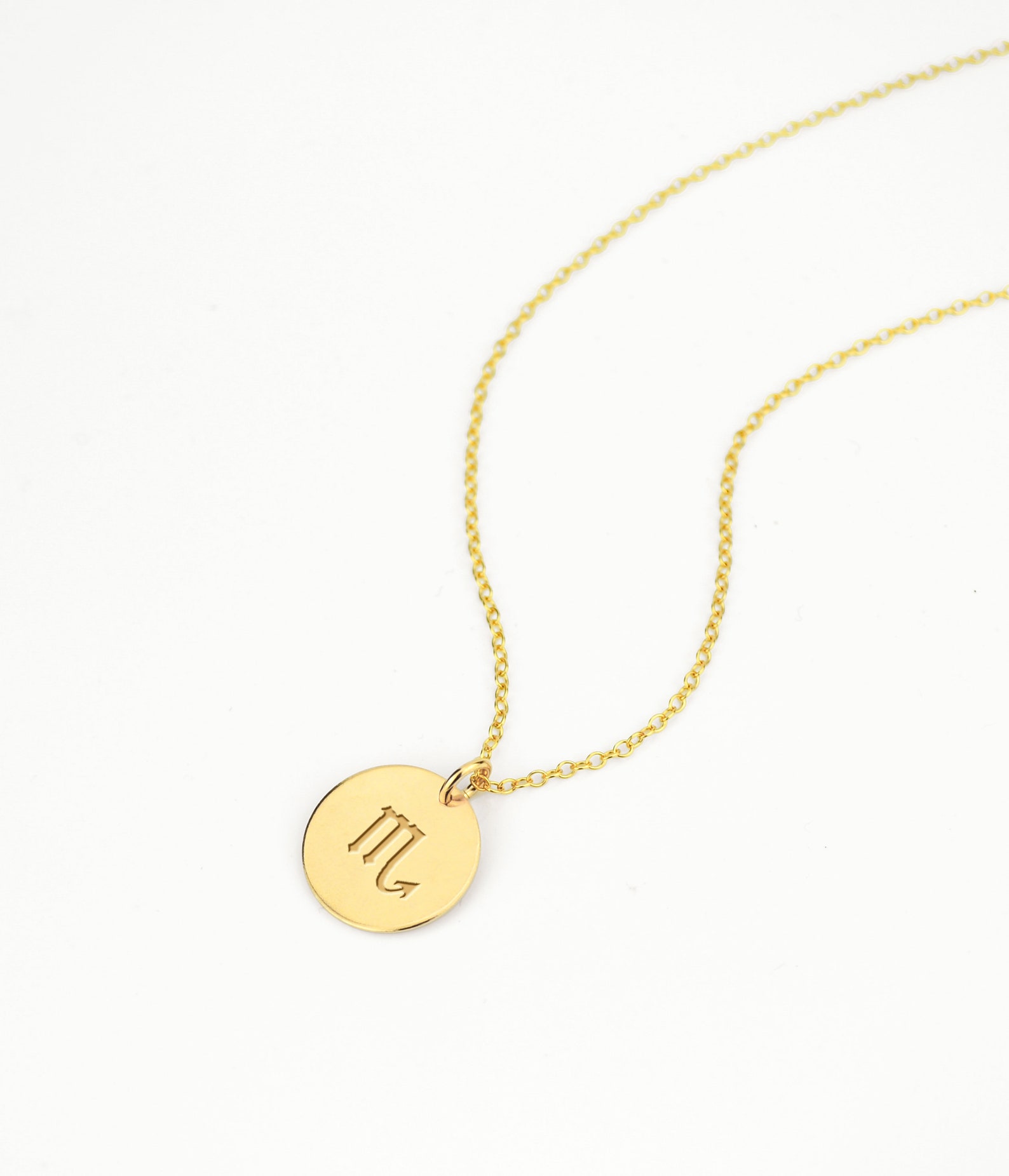 Zodiac Necklace, Birth Sign Charm Necklace, Rose Gold Silver, Star Sign ...