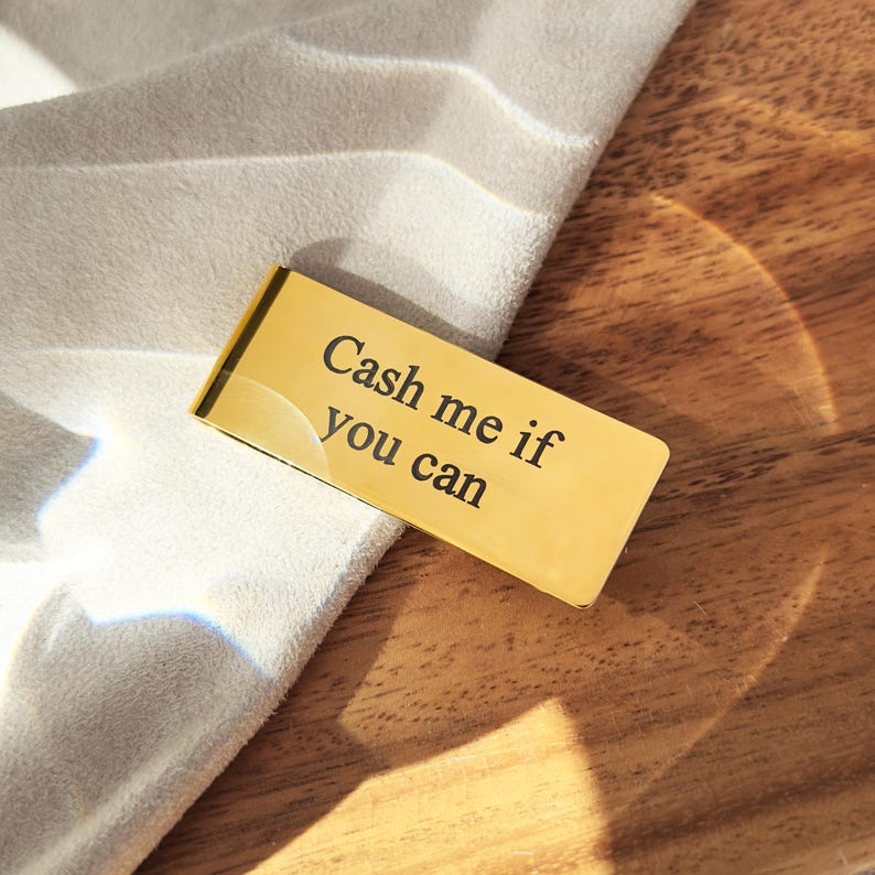 Engraved Money Clip • Custom Name Metal Wallet Clip for Men, Monogram ...