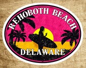 Rehoboth Beach Delaware DECAL STICKER Ocean Travel 3.6 X - Etsy